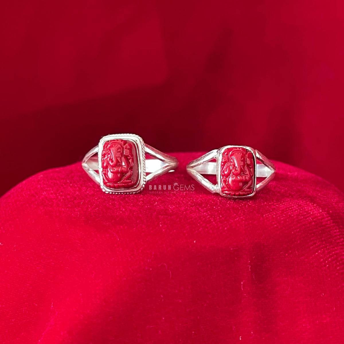 Ganesh Muga Ring (Rectangle) – Barun Gems