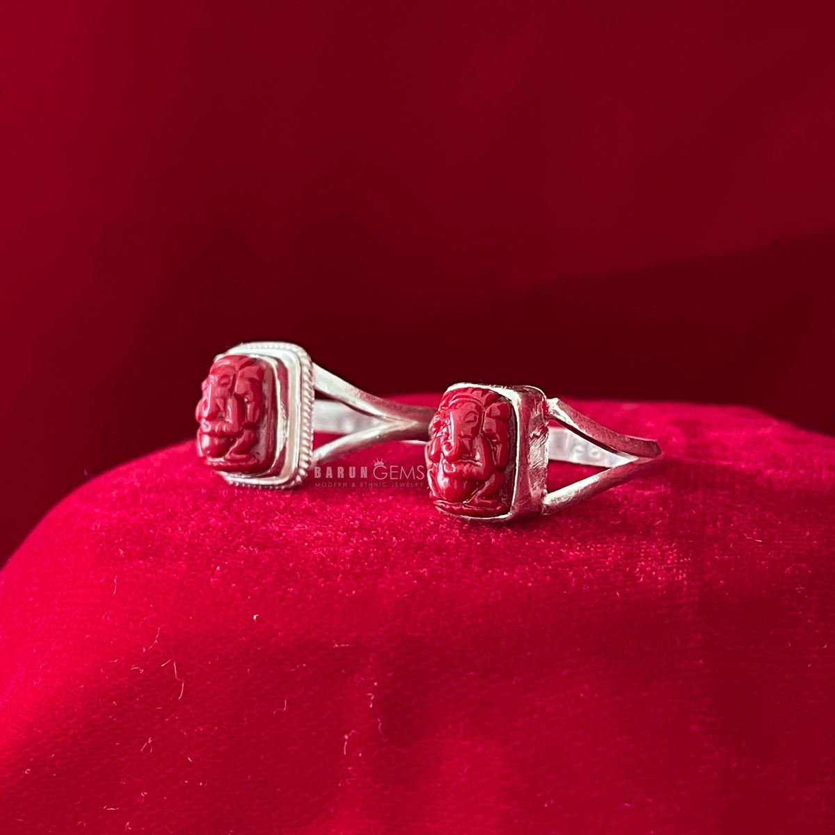 Ganesh Muga Ring (Rectangle) – Barun Gems